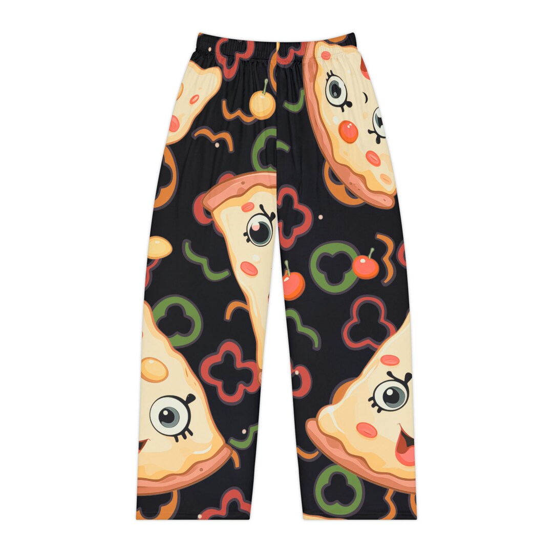 Pizza, Pepperoni, Cheese Peppers, Olives, Pixar Style Women's Pajama ...