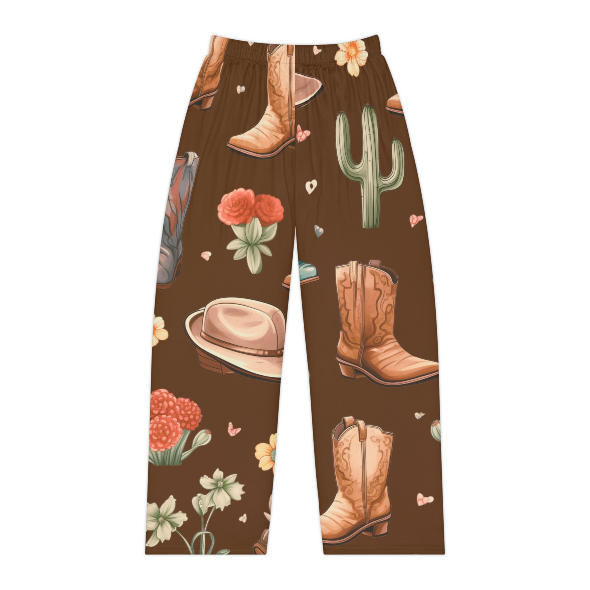 Western Cowboy Pajama Pants Soft and Stretchy Fabric Brown - Etsy