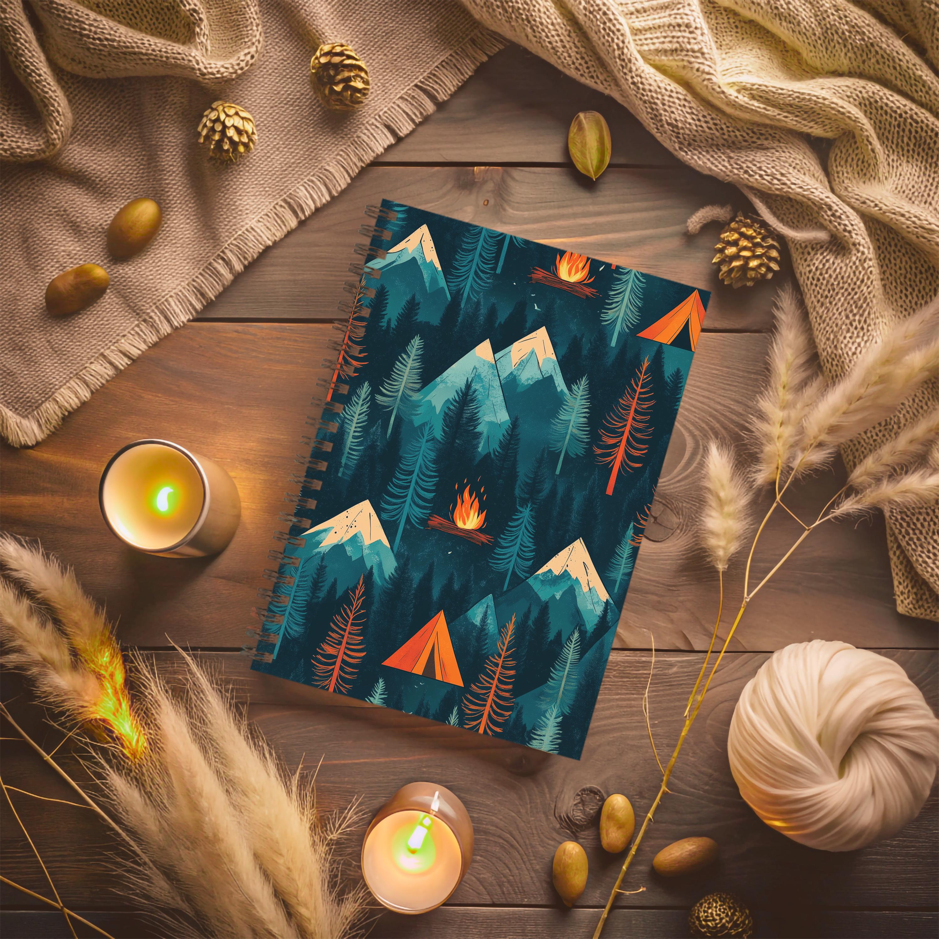 Camping Journal for Men | Mountain Adventure Notebook, Outdoorsy Hiking ...