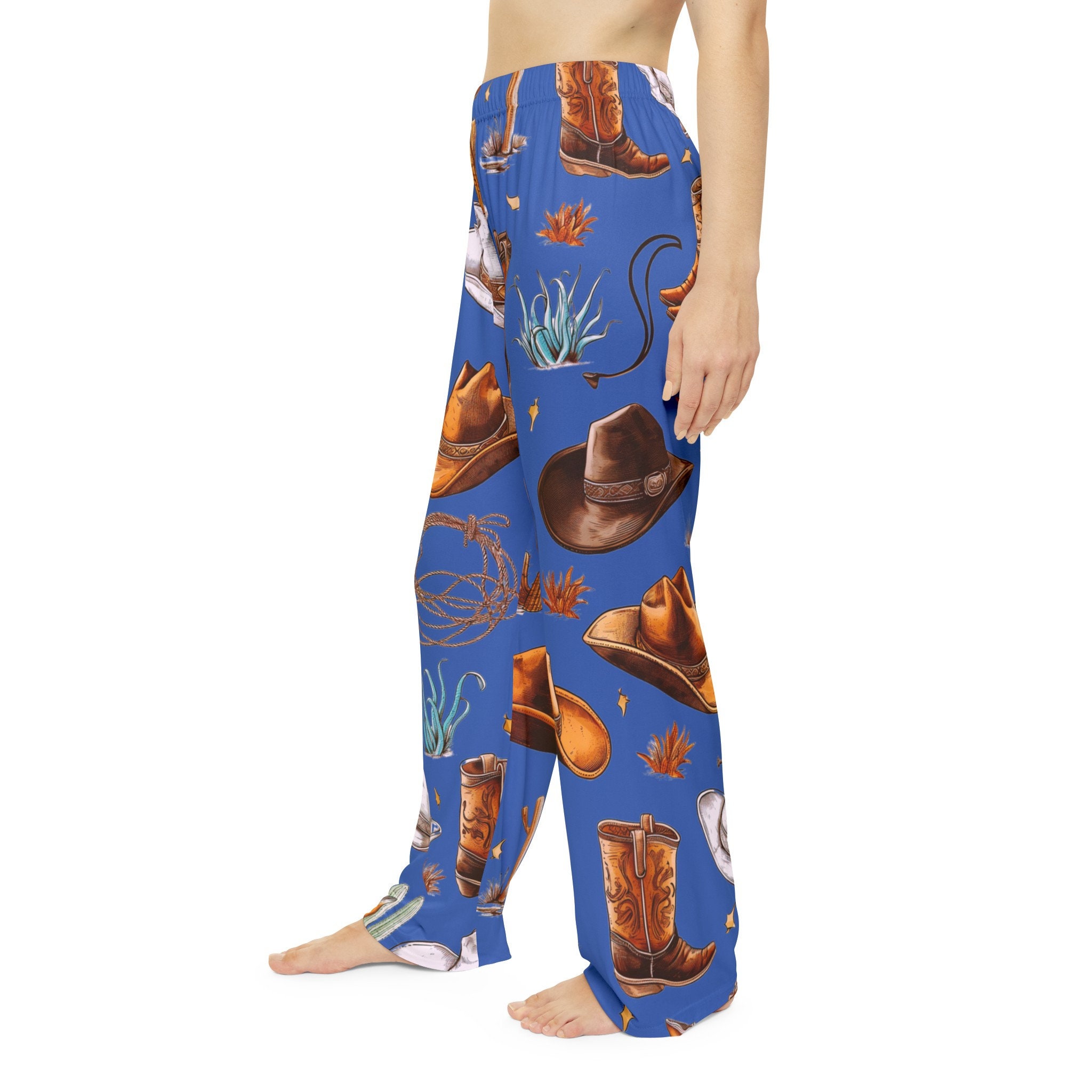 Vintage Western Women's Pajama Pants, Cowboy Boots and Cowboy Hats ...