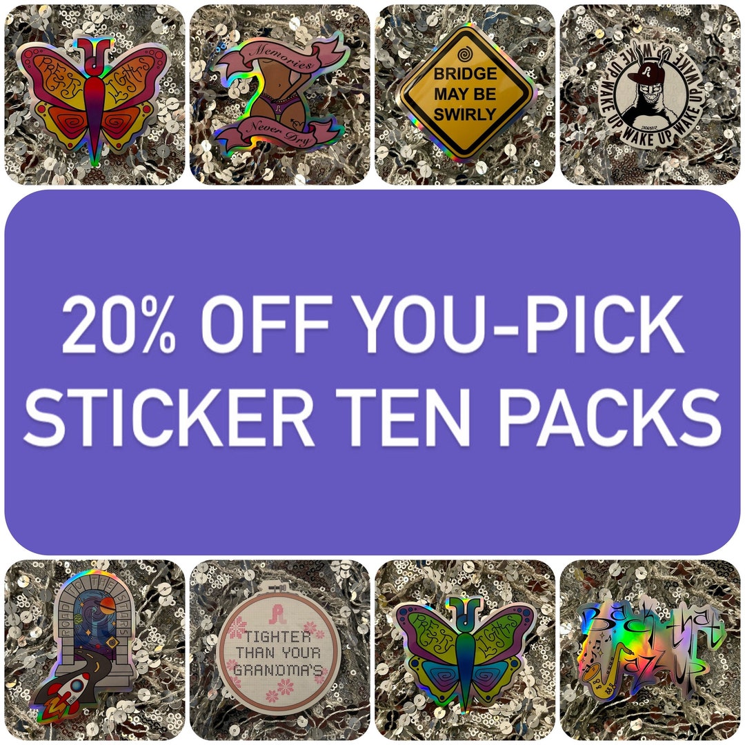 You-pick Sticker Ten Pack - Etsy
