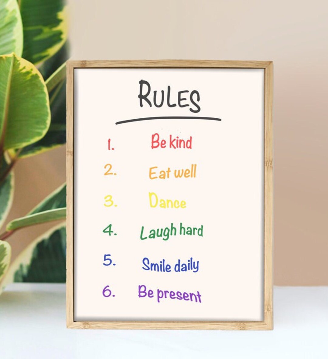 Rules Art Print | Printable Art | Trendy Art Print | Wall Art Print ...