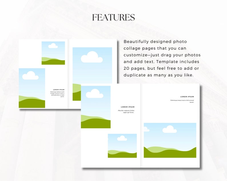 Editable Travel Photo Book Template | Canva Album Layout - Etsy