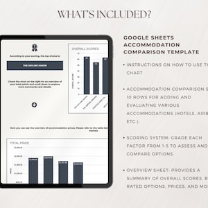 Vacation Comparison Chart | Hotel Research | Travel Planner ...