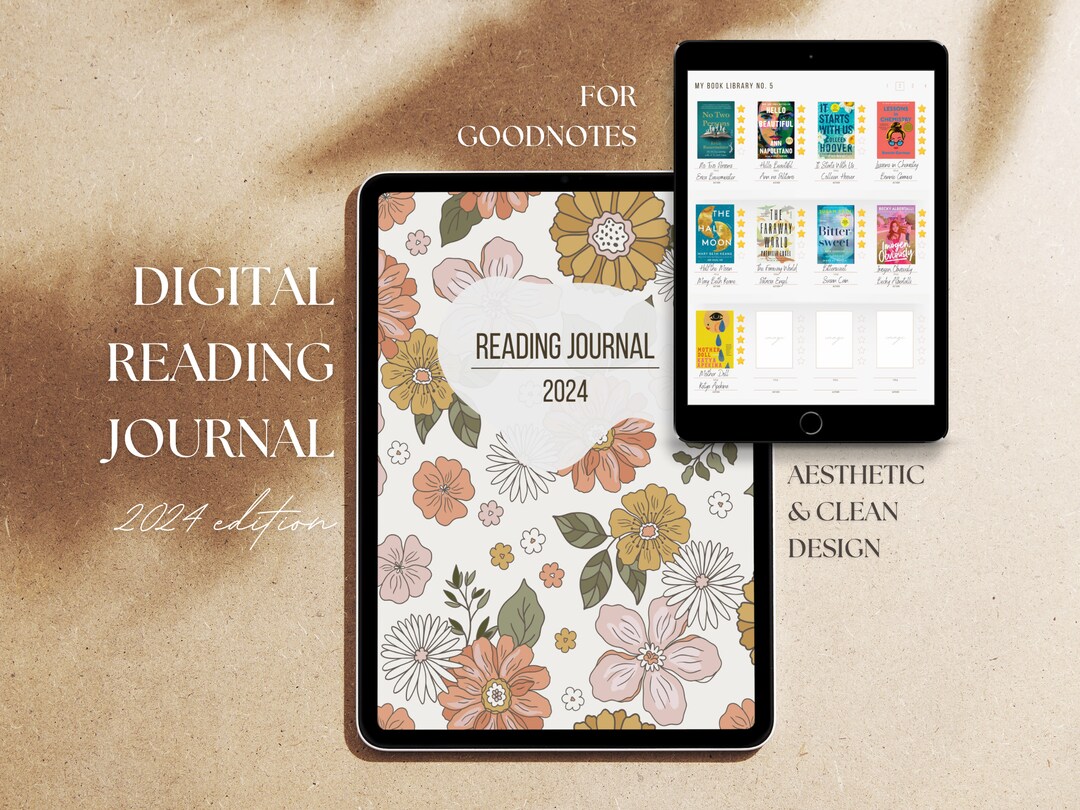 Digital Reading Journal Reading Tracker Goodnotes Digital Bookshelf ...