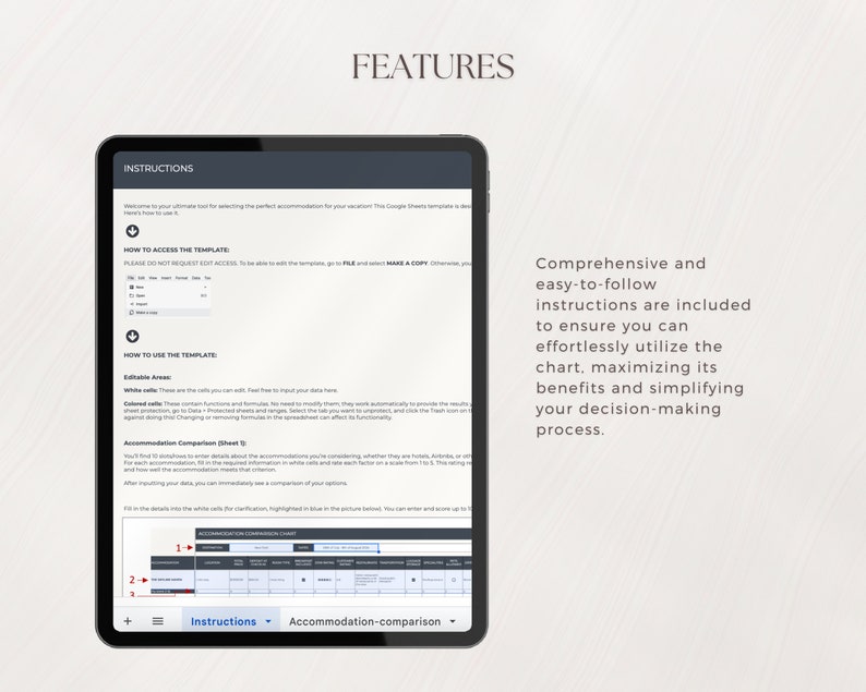 Vacation Comparison Chart | Hotel Research | Travel Planner ...