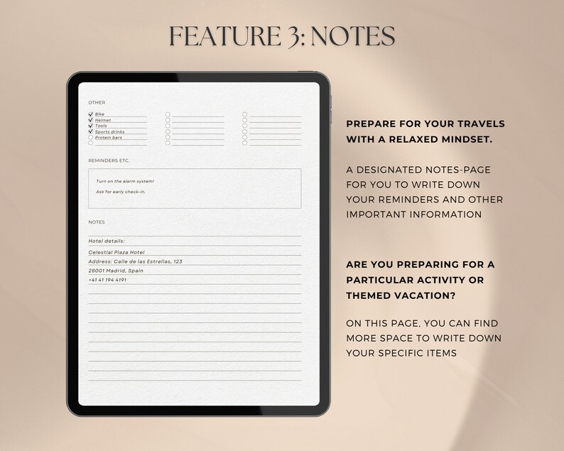 Digital Travel Packing List | Packing List Goodnotes | Vacation Packing ...