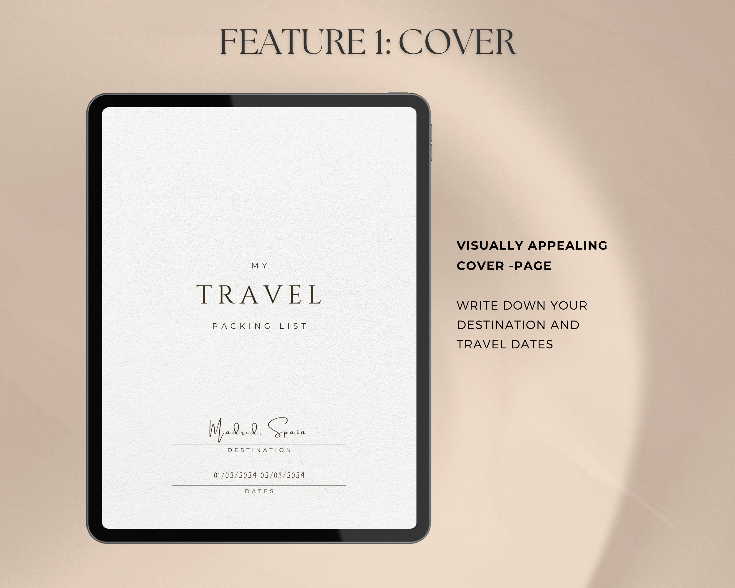 Digital Travel Packing List | Packing List Goodnotes | Vacation Packing ...