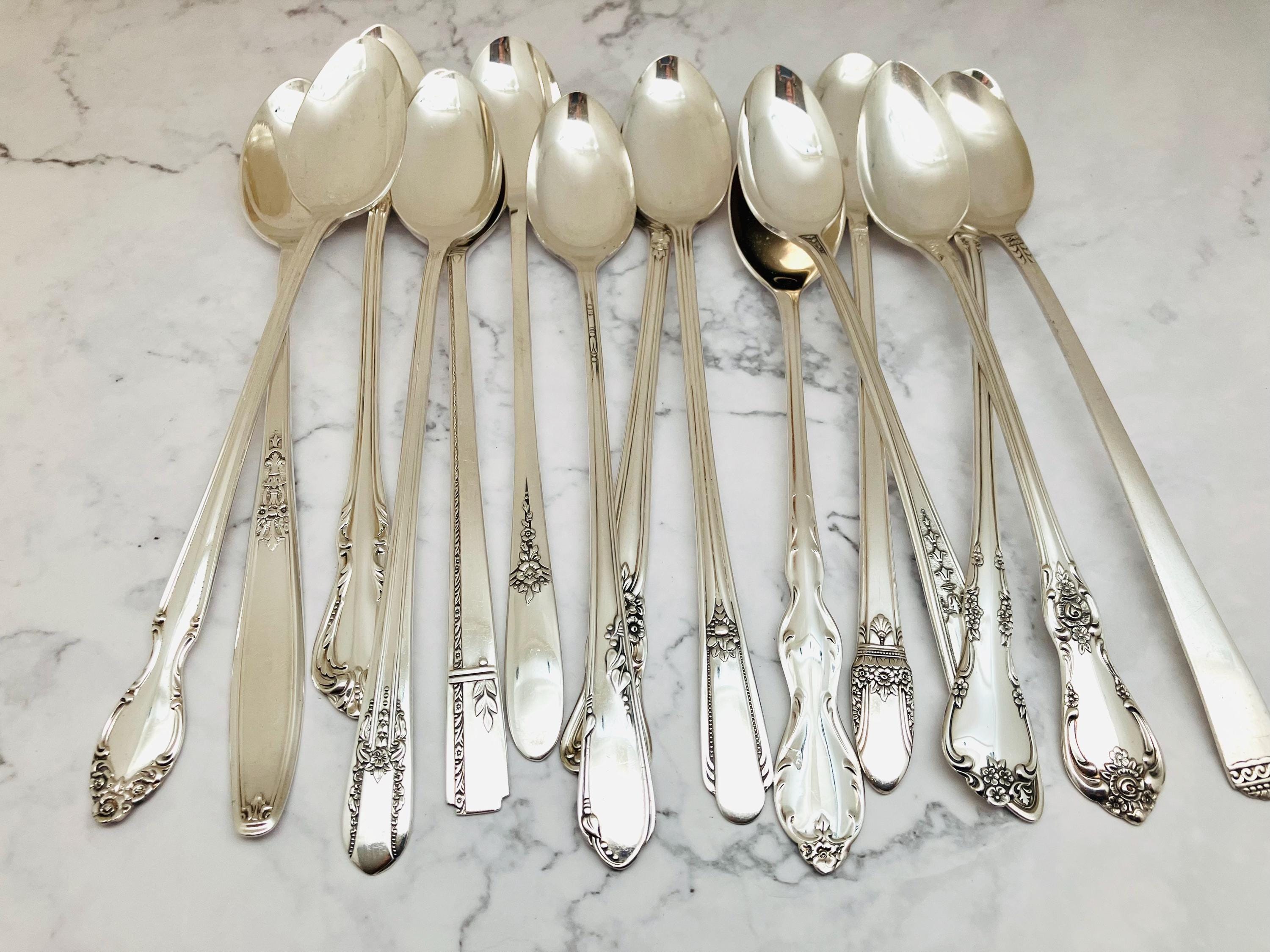 Mismatched Vintage Silver Plate Iced Tea Spoons, Cocktail Spoons ...