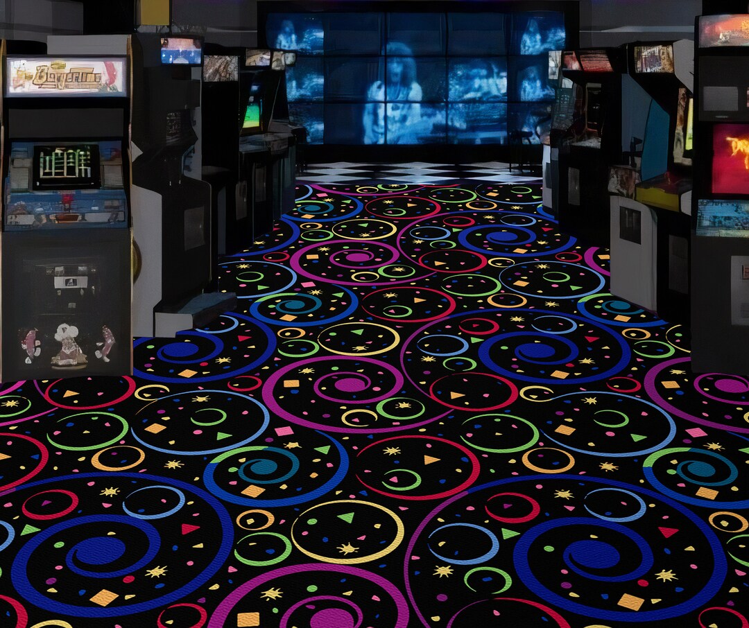 Arcade Rug, Arcade Room Rug, Arcade Room Decor, Arcade Cabinet Rug ...