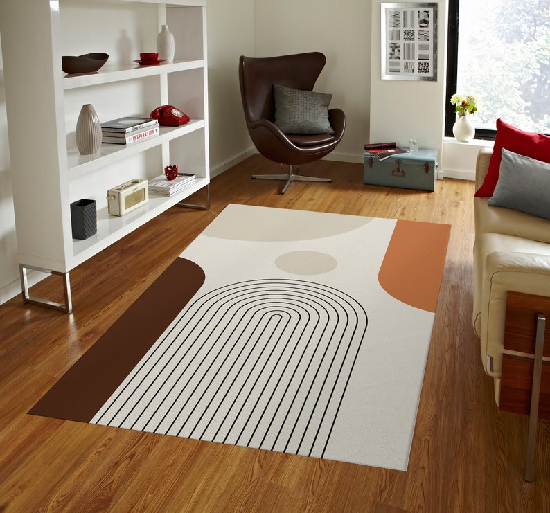 Line Art Rug, Minimalist Rug, Modern Rug, Minimal Art Rug, Home Decor ...
