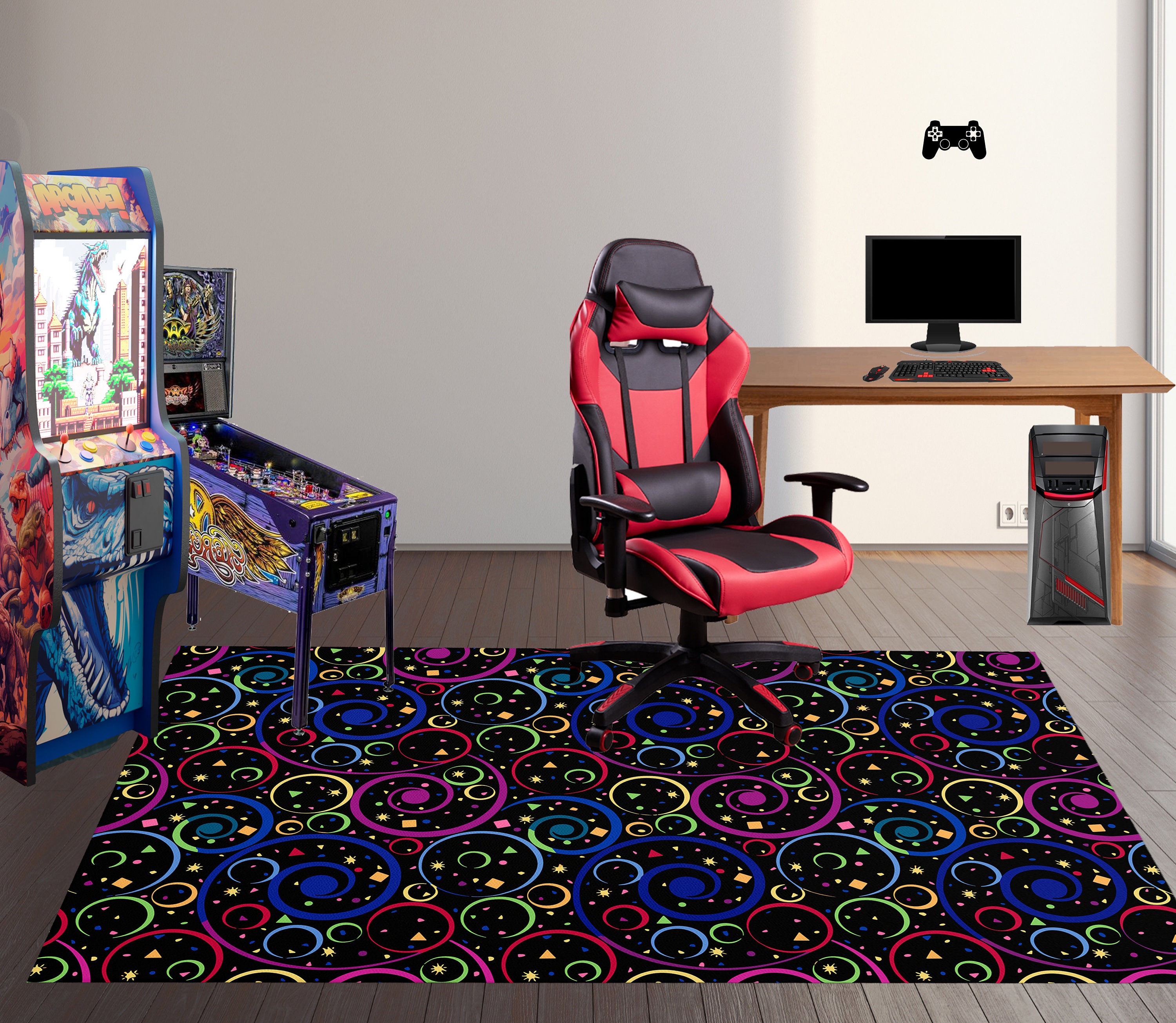 Arcade Rug, Arcade Room Rug, Arcade Room Decor, Arcade Cabinet Rug ...