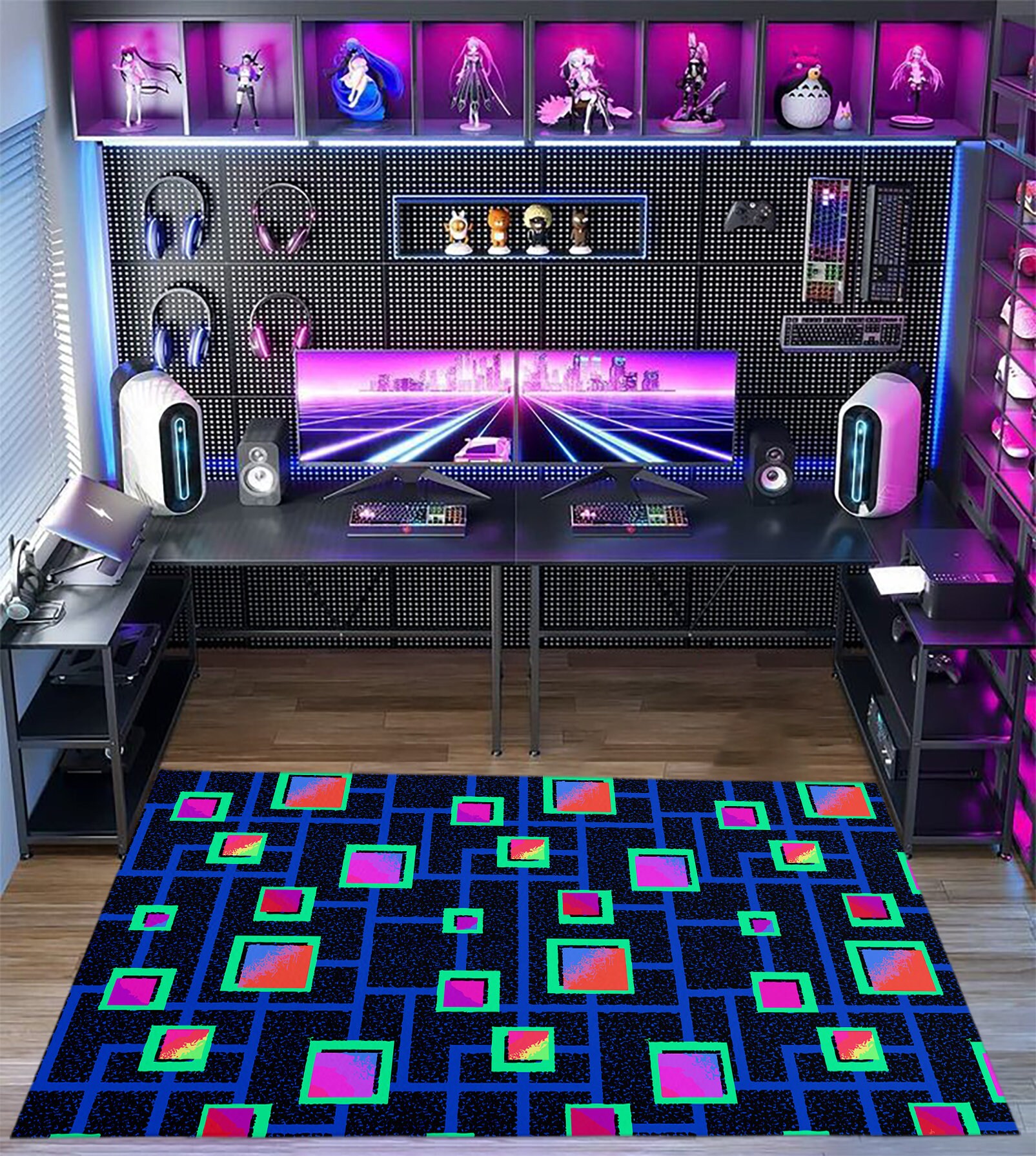 Arcade Rug, Arcade Cabinet Rug, Geometric Shaped Rug, Gamer Rug, Teen ...