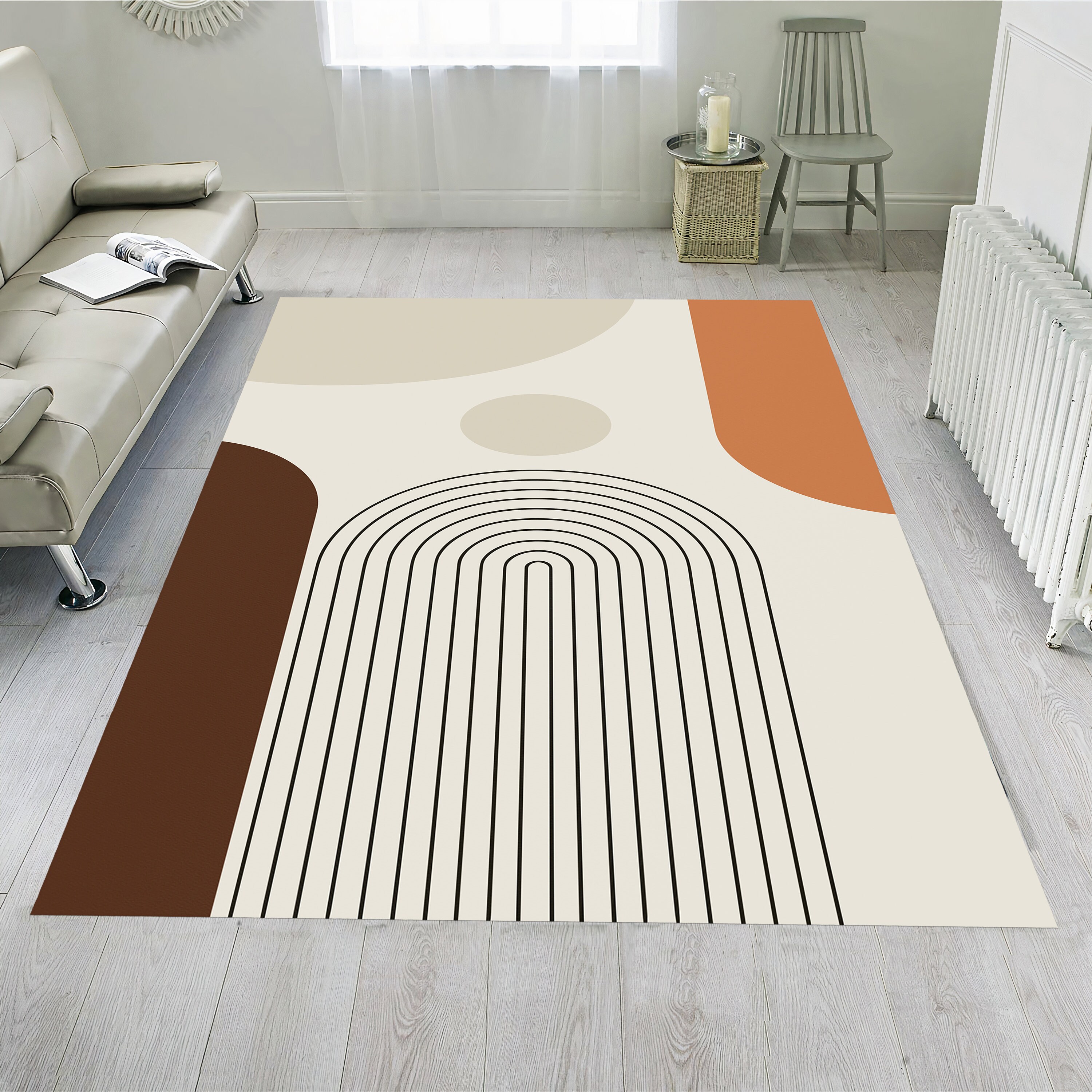 Line Art Rug, Minimalist Rug, Modern Rug, Minimal Art Rug, Home Decor ...