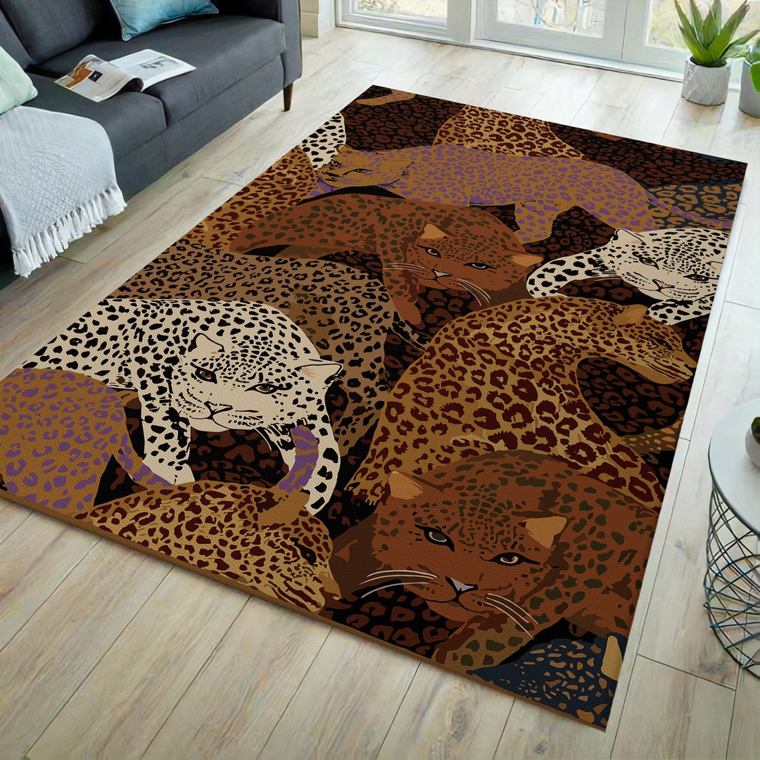 Tiger Rug, Tiger Pattern Rug, Animal Rug, Animal Pattern Rug, Leopard ...