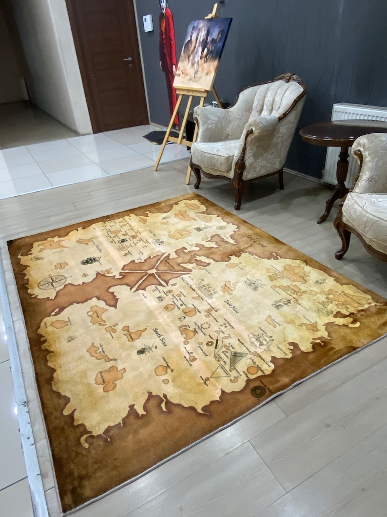Map Rug, Anime Map Rug, Anime World Map Rug, Anime Carpet, Anime Art ...