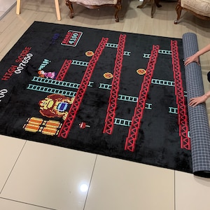 Game Room Rug, Gamer Rug, Video Game Rug, Gamer Room Rug, Arcade Rug ...