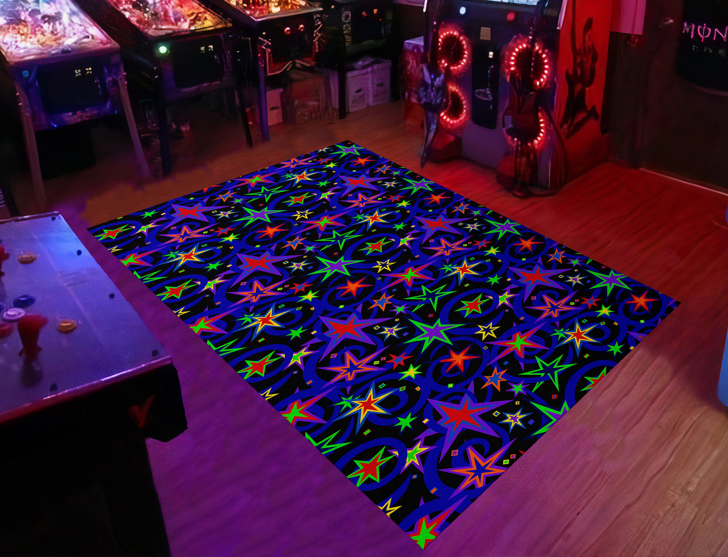 Arcade Rug, Arcade Bar Rug, Star Rug, Arcade Carpet, Arcade Area Rug ...