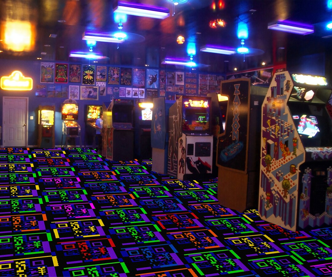 Arcade Rug, Arcade Room Rug, Arcade Saloon Rug, Arcade Gifts, Game Room ...