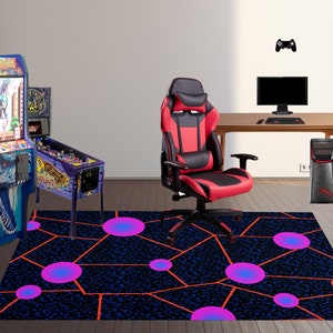 Arcade Rug, Arcade Saloon Rug, Retro Arcade Rug, Arcade Bar Carpet ...