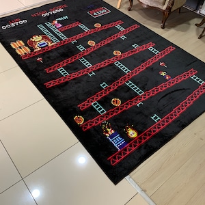 Game Room Rug, Gamer Rug, Video Game Rug, Gamer Room Rug, Arcade Rug ...
