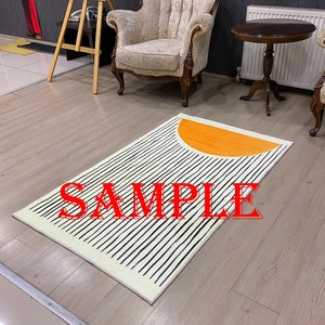Line Art Rug, Minimalist Rug, Modern Rug, Minimal Art Rug, Home Decor ...