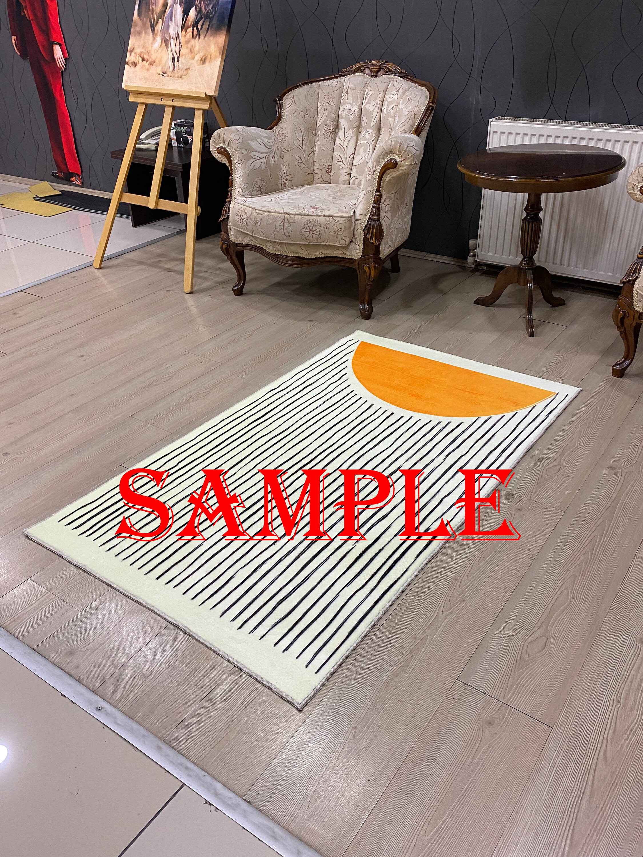 Line Art Rug, Minimalist Rug, Modern Rug, Minimal Art Rug, Home Decor ...