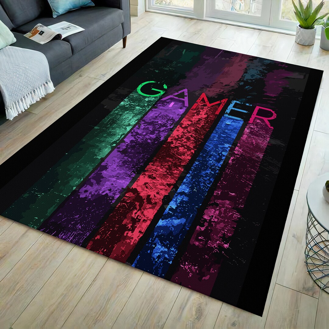 Gamer Rug, Game Room Rug, Gamer Room Rug, Gamer Room Decor, Ardace Rug ...