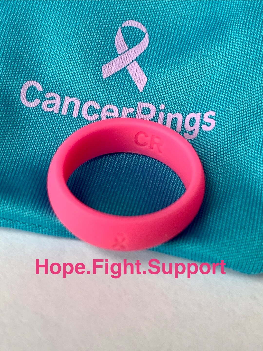 Breast Cancer Silicone Ring Pink 5.7mm - Etsy