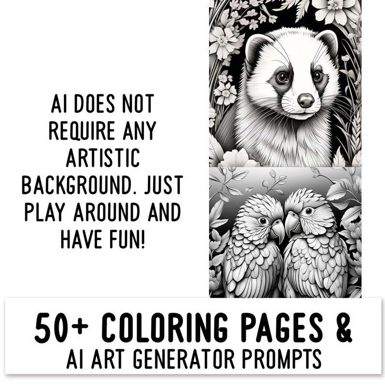 Ultimate Animal Coloring Pages Bundle: 50+ Digital Download Adult ...