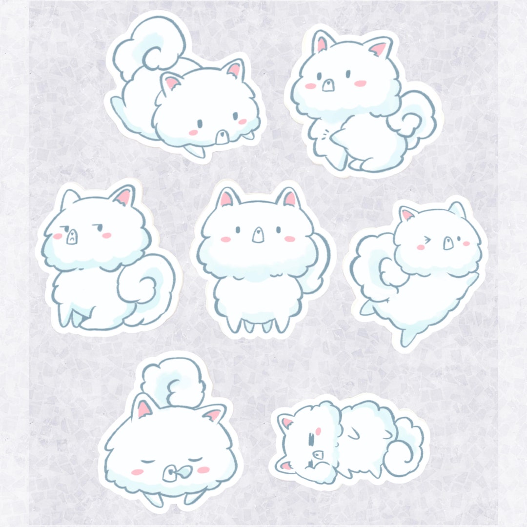 Lulu | Japanese Spitz | 2.5" Vinyl Stickers - Etsy