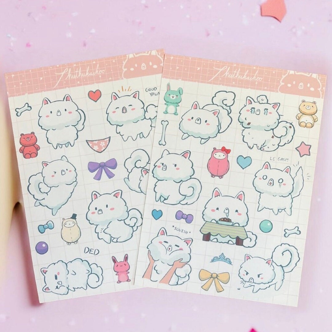 Lulu | Japanese Spitz | Sticker Sheets - Etsy