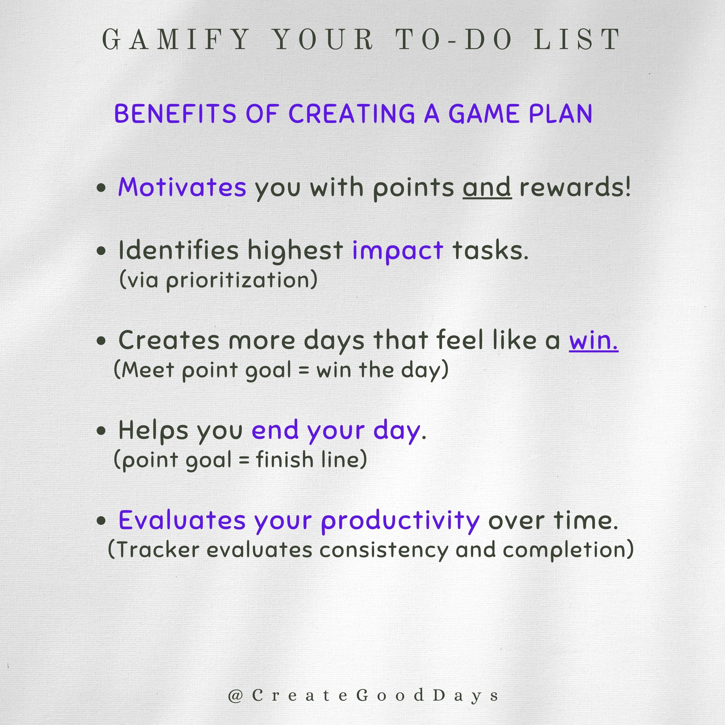 Gamify Your To-do List, Motivating Fun Rewards, Productivity Tracker Point System, Gamify Life ...