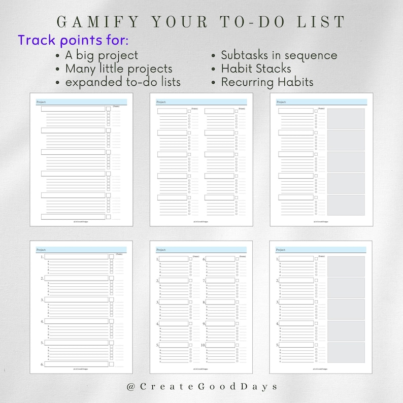 Gamify Your To-do List, Motivating Fun Rewards, Productivity Tracker ...