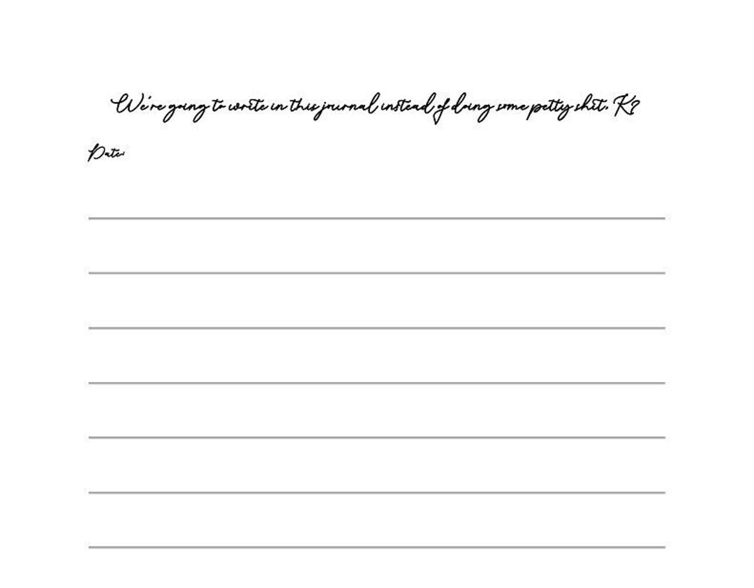 Blank Printable Journal, - Etsy
