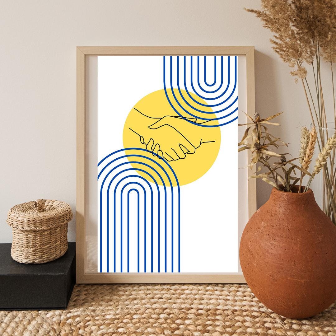 Support Ukraine Wall Art, Printable Digital Poster, Minimalist Modern ...