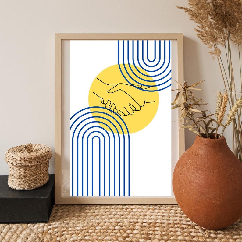 Support Ukraine Wall Art, Printable Digital Poster, Minimalist Modern ...