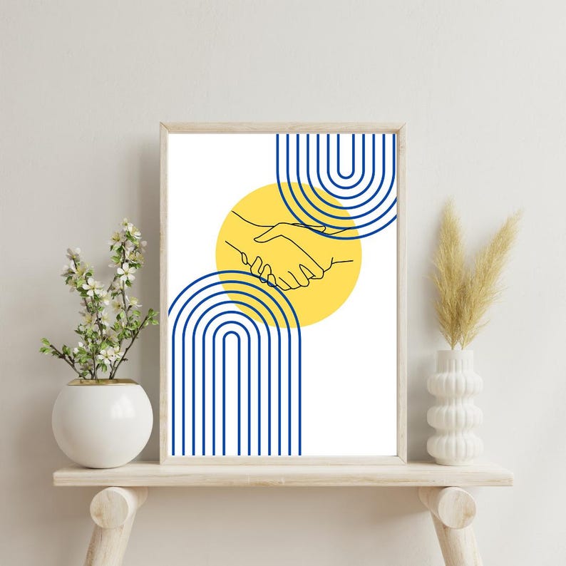 Support Ukraine Wall Art, Printable Digital Poster, Minimalist Modern ...