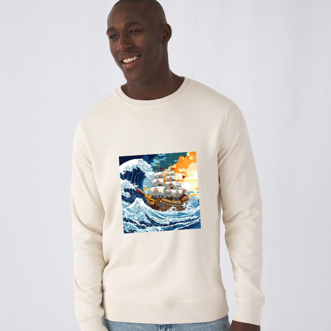 Great Wave Hoodie Japanese Ukiyo-e Art Hokusai Anime Sweater Kanagawa ...