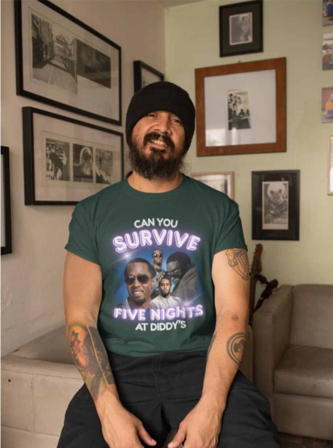 Funny Five Nights at Diddy's House Tee, Meme Shirt, Novelty Graphic Tee ...