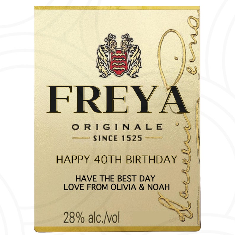 Personalised Disaronno Bottle Custom Label Happy Birthday for Any ...