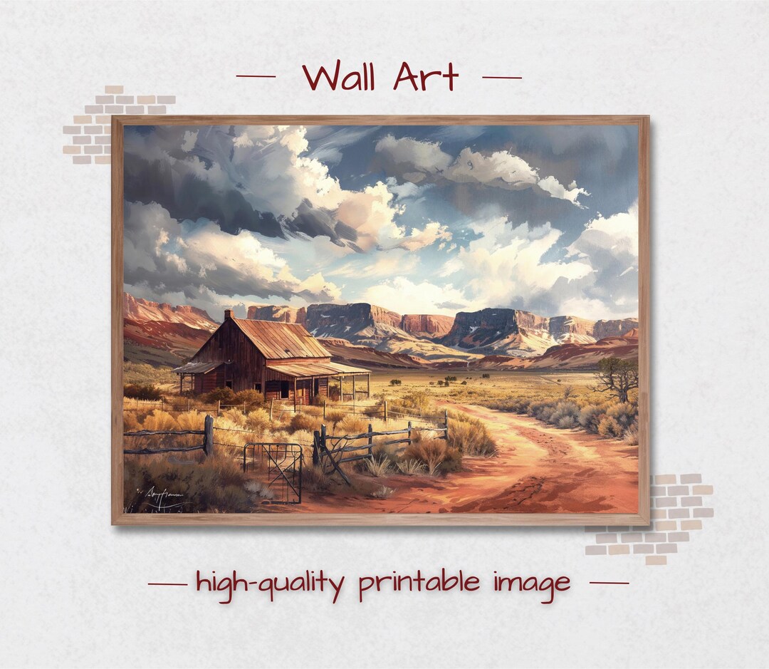 Texas Landscape Painting. Oil Painting. Wall Art. Printable Painting ...