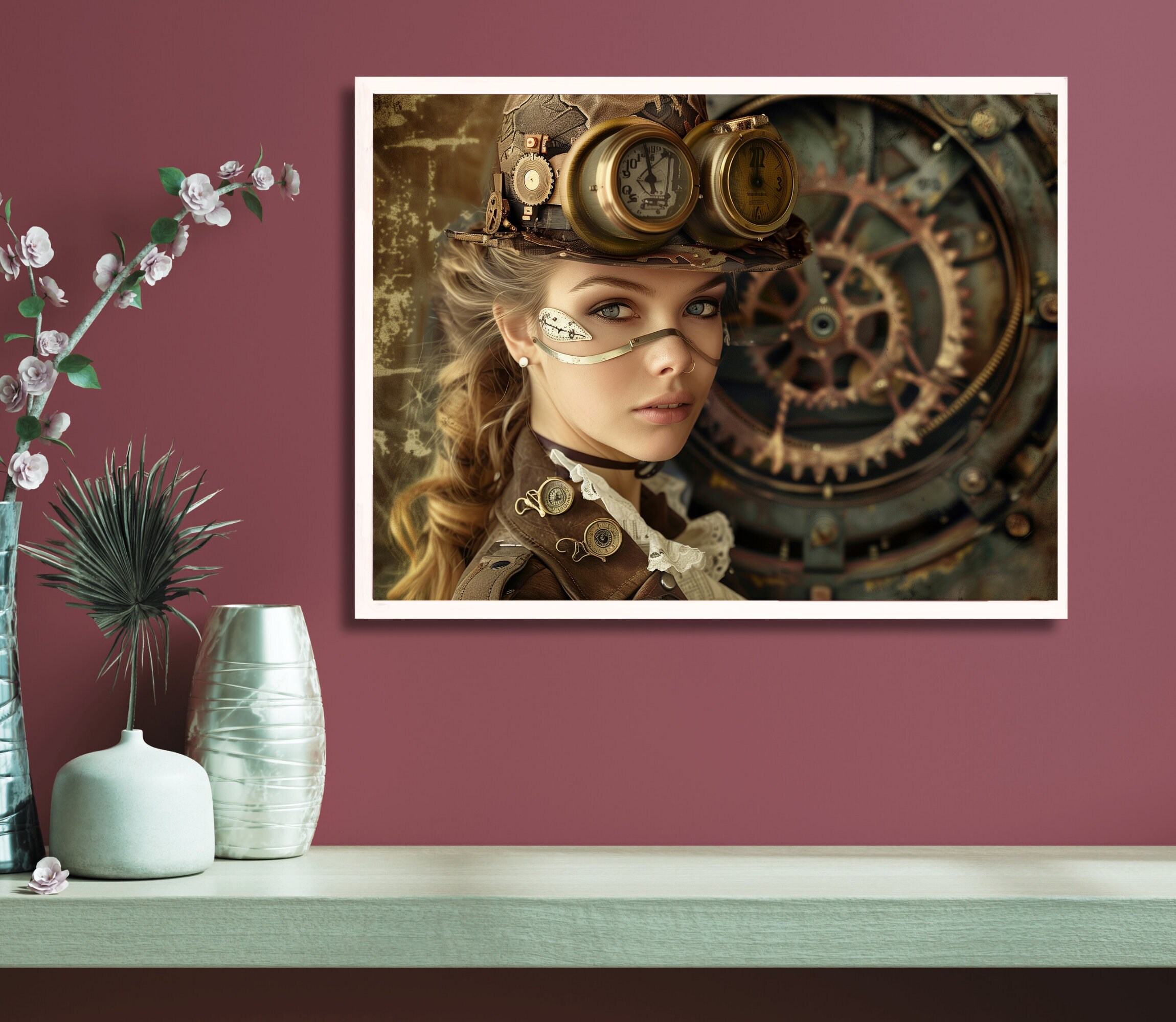 Steampunk Style Picture. Printable Wall Art. Printable Painting ...