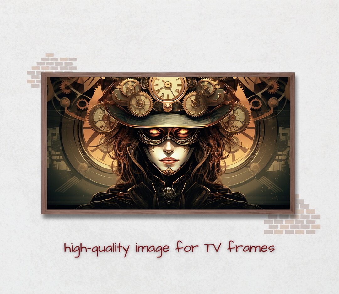 TV Screen Art. Samsung Frame TV Art. Steampunk Style. Cool Images ...
