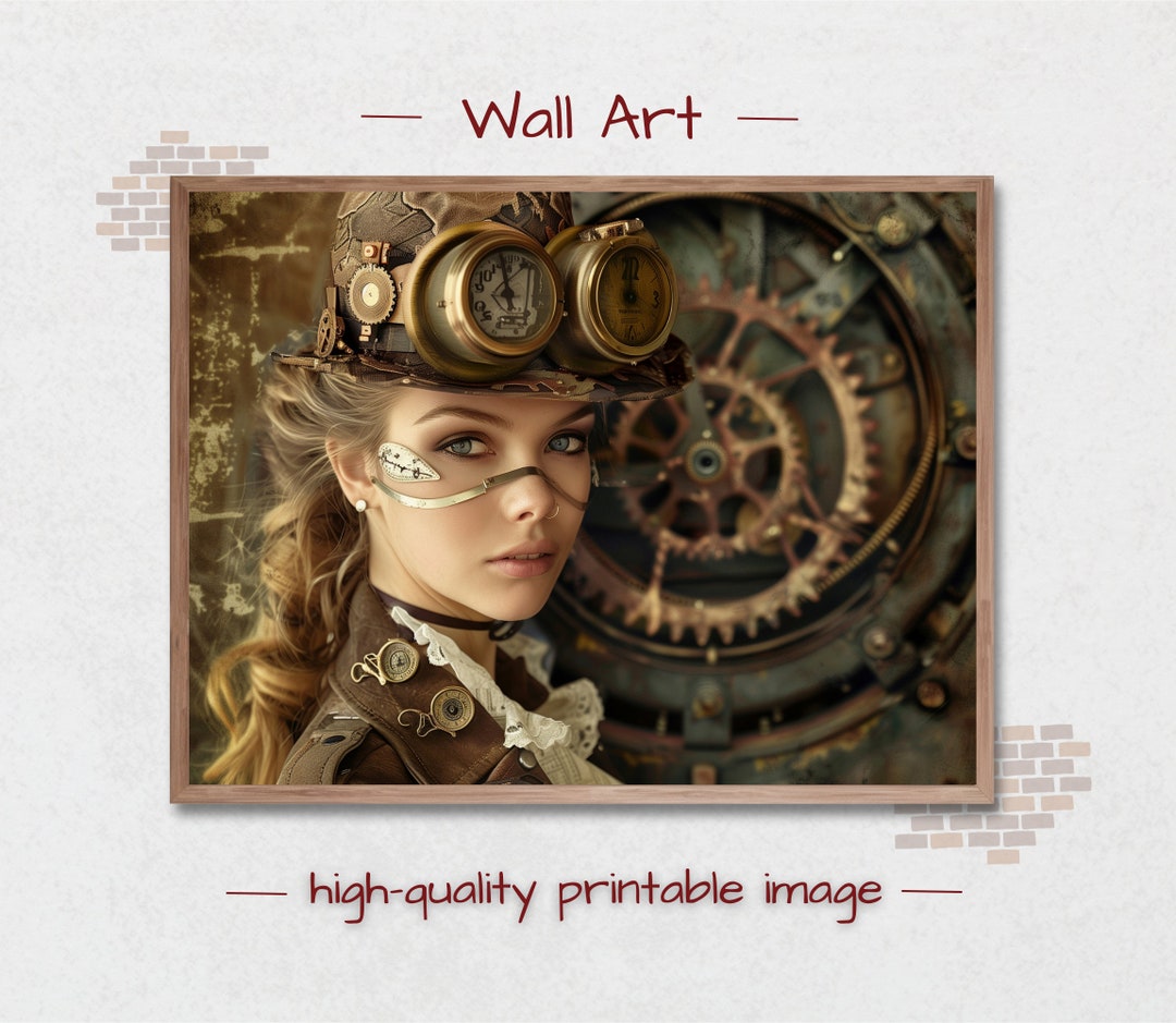 Steampunk Style Picture. Printable Wall Art. Printable Painting ...