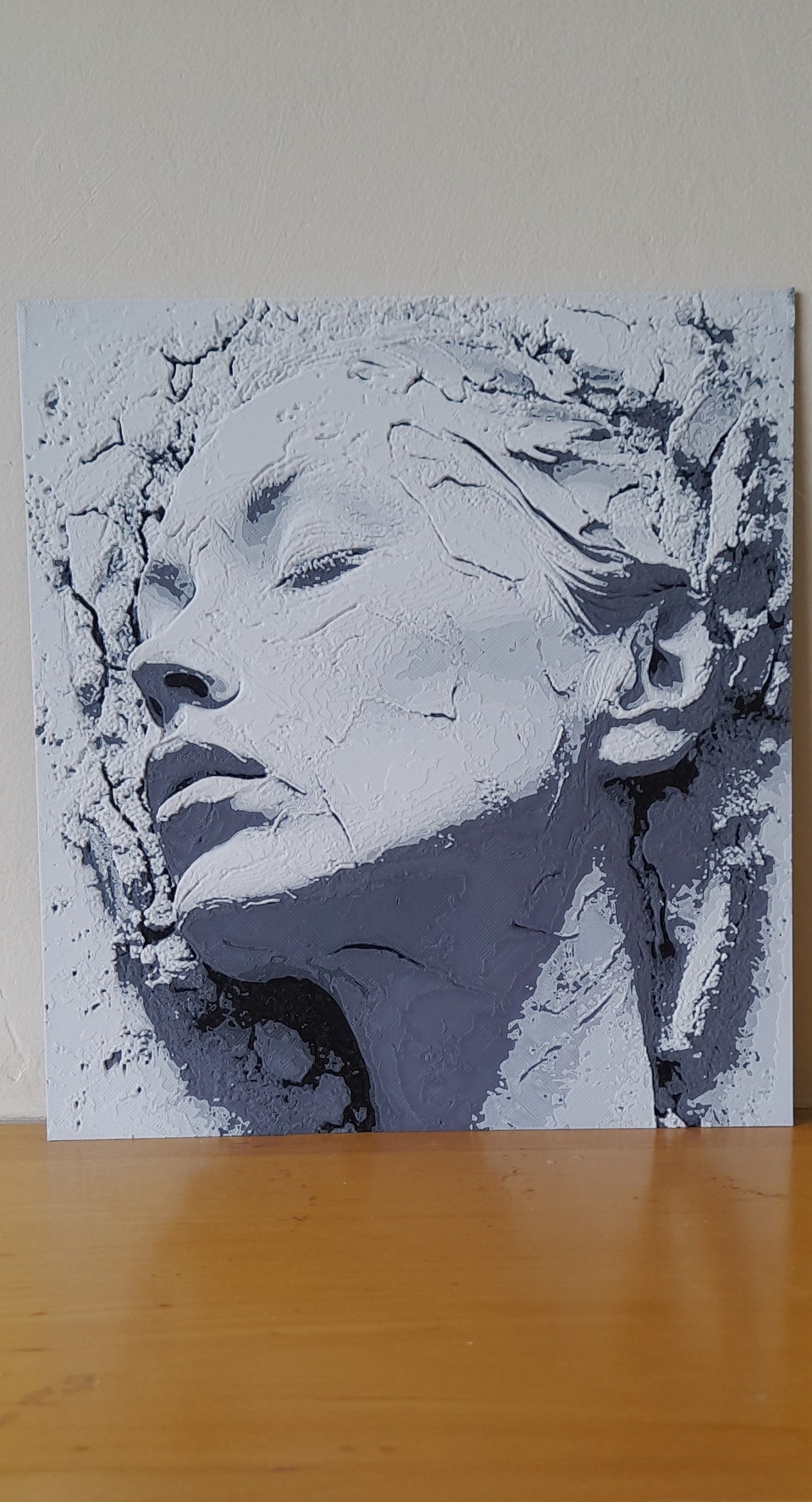 3d Printed Woman Face Sculpture Picture - Etsy