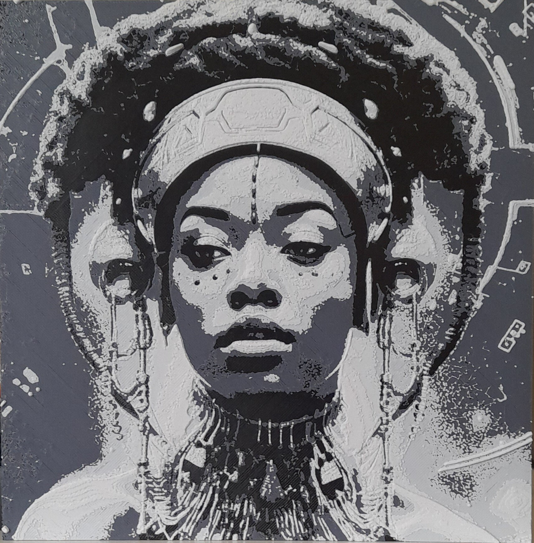 3d Printed Afro Picture - Etsy