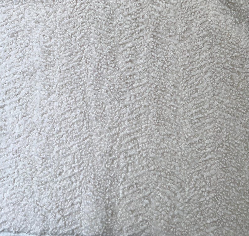 White Cream Boucle Fabric, Soft Textured Faux Sherpa Material - Etsy