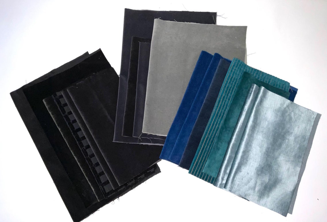 Velvet Fabric Bundle, Material Remnants for Crafting, Assorted Velvets ...