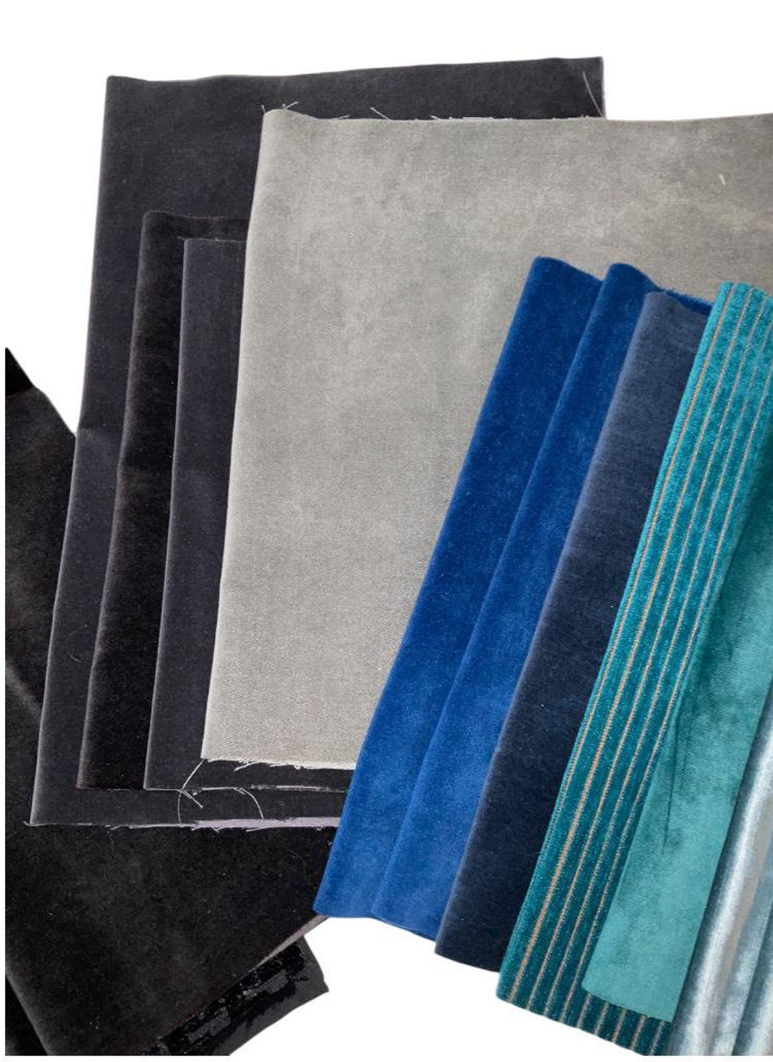 Velvet Fabric Bundle, Material Remnants for Crafting, Assorted Velvets ...